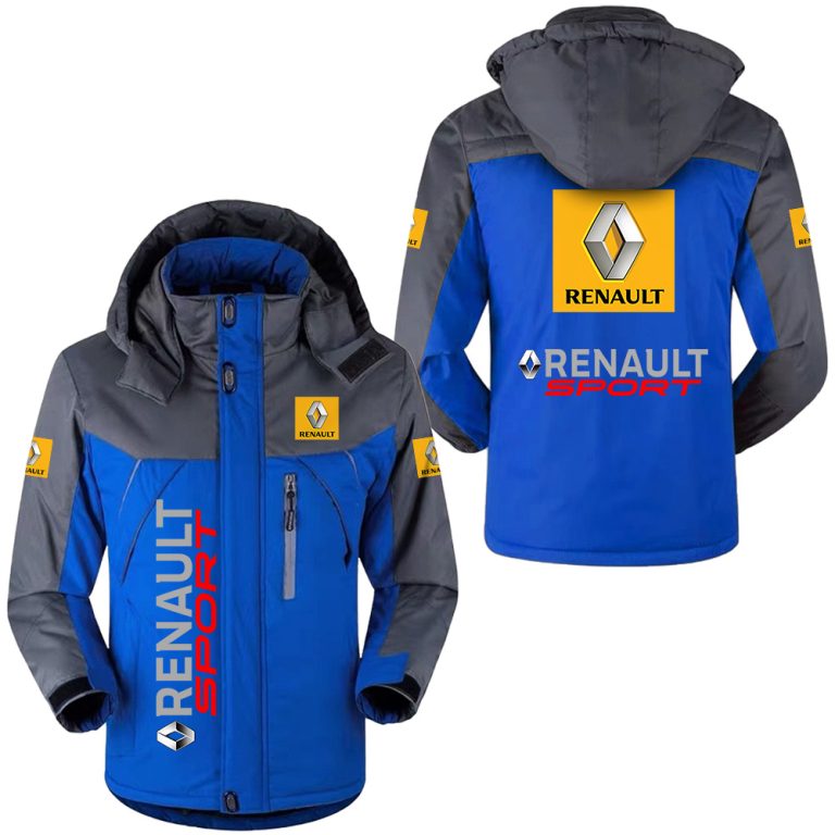 Renault Windbreaker Ski Jacket, Hooded fleece long jacket Customize ...