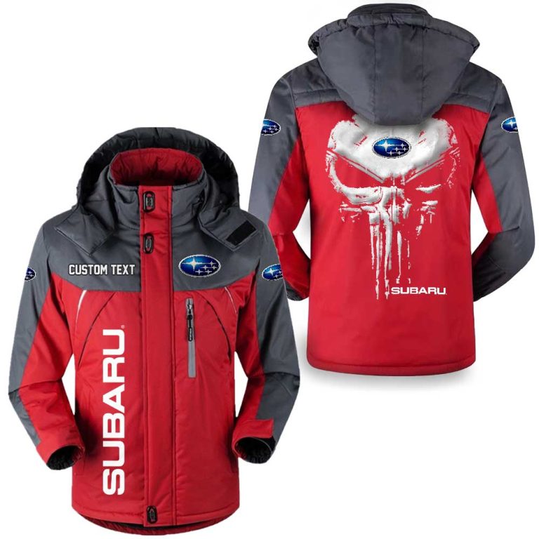 Subaru Windbreaker Ski Jacket, Hooded fleece long jacket Customize Name ...